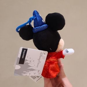Disney | Accessories | Disney Parks Sorcerer Mickey Plush Keychain ...